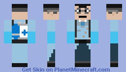 Blu Medic TF2 Minecraft Skin
