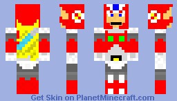 Zero-Mega Man X [Personally Designed] Minecraft Skin
