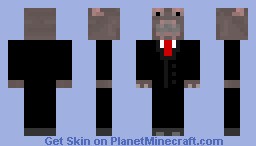 Hippo in suit Minecraft Skin