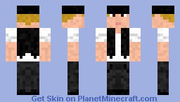Blonde Haired Man w/ Waist Coat and Fedora Minecraft Skin