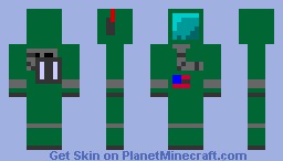 Minecraft Space Suit - Green (Light Blue Visor) Minecraft Skin