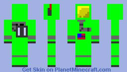 Minecraft Space Suit - Neon Green Minecraft Skin