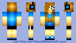 Minecraft Gamer Girl With Antenna!!!! Minecraft Skin