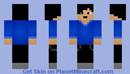 Teenager (Blue) - Shaded Minecraft Skin