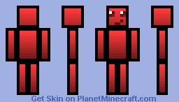Red Shaded Skin with a Face Minecraft Skin