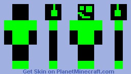 green and black Minecraft Skin