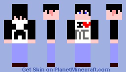 I Love Minecraft shirt Minecraft Skin