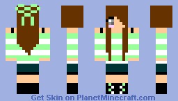 Cute tank top girl -Mint Green- Minecraft Skin