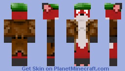 A fox with a beret and coat Minecraft Skin