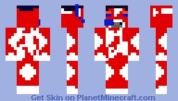 Mooshroom with hair and BLUE HEADSET Minecraft Skin