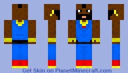 Mr.T ( With Moving mouth and 3D hair ) Minecraft Skin