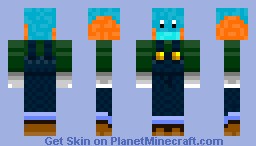 Mudkip & Luigi Fusion Minecraft Skin