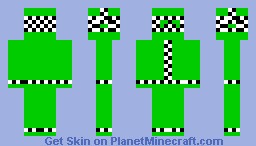 My First Skin! Green Checkered Man Minecraft Skin