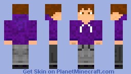 Purple Hoodie Minecraft Skin