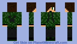 Cool dude in a green creeper hoodie!! Minecraft Skin