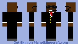 FBI Agent (Black version) Minecraft Skin
