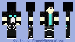 Black Haired Emo Minecraft Skin