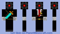 Red Box Head Man Minecraft Skin
