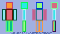 Neon Bright Skin Minecraft Skin