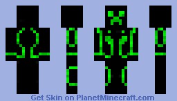 Neon Creeper Minecraft Skin