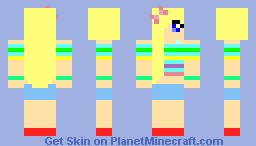 Neon Rainbow Girl Minecraft Skin
