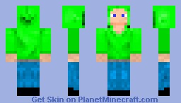 Green hood Teen Minecraft Skin