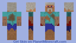 This is Steve after 50 YEARS!! After all the years Minecraft Skin