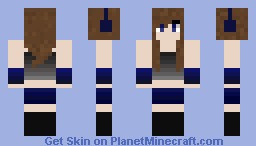 Awesome Blue Raver Chick Minecraft Skin