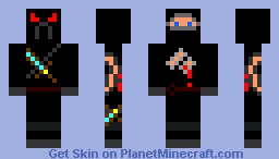 Scared Ninja (Creeper Face Back) Minecraft Skin