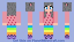 Strawberry Nyan Cat Girl Minecraft Skin