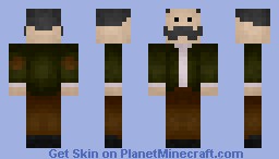 Old Man with Mustache [SHADED] Minecraft Skin