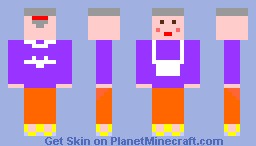 Old Women in a Purple Dress Minecraft Skin