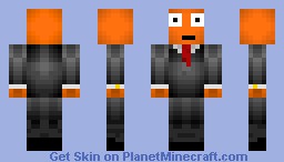 Orange in a suit Minecraft Skin