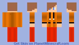 Orange Hoodie Minecraft Skin
