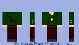 Paste-on skin green suit. Minecraft Skin