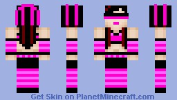Raver Girl (Pink) Minecraft Skin