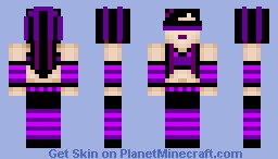 Raver Girl (Purple) Minecraft Skin