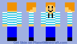 Orange Head Boy Minecraft Skin