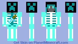 Blue Skeleton Mage Minecraft Skin