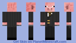 Pig In a Suit Minecraft Skin