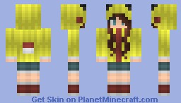 Request by 34pokemon_o3o-(kind of) Emo Pikachu Girl Minecraft Skin