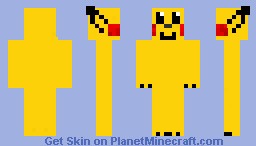 Pikachu plain Minecraft Skin