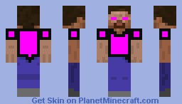 Pink Pimp Herobrine Minecraft Skin