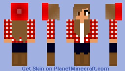 Plaid shirt with beanie Minecraft Skin