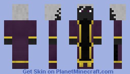 Dark Elf with Purple Robes Minecraft Skin
