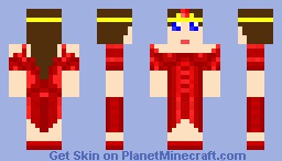 Princess in Red Minecraft Skin