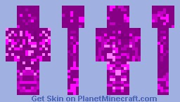 Purple Power Creeper. Minecraft Skin