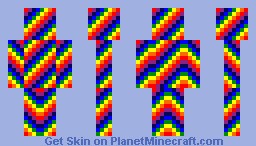 Rainbow Man Minecraft Skin