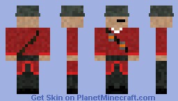 RED Team Fortress 2 Soldier Minecraft Skin