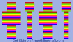 Rainbow Man Minecraft Skin